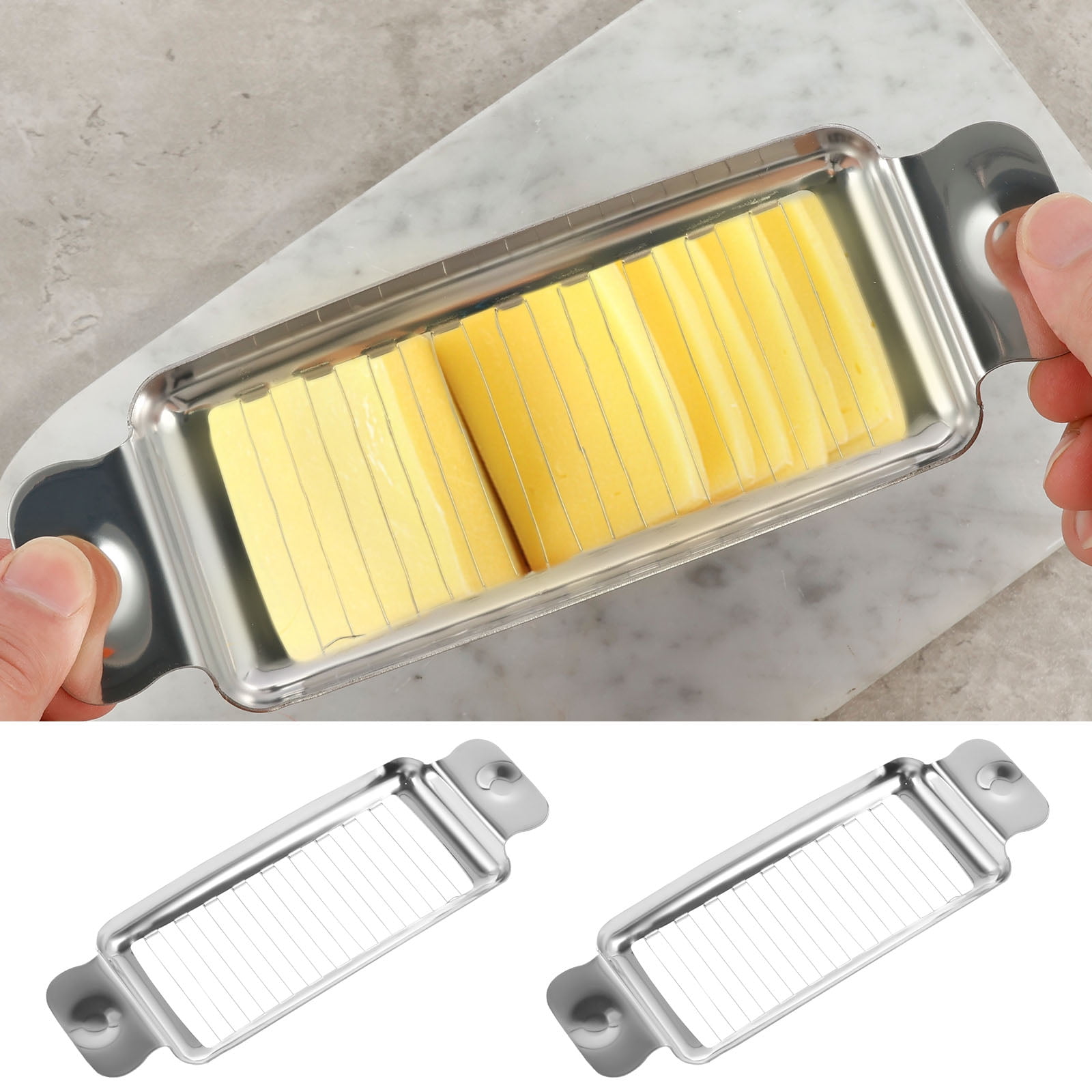 3pcs Butter Slicer Cutter Stainless Steel Cheese Slicer Multipurpose ...