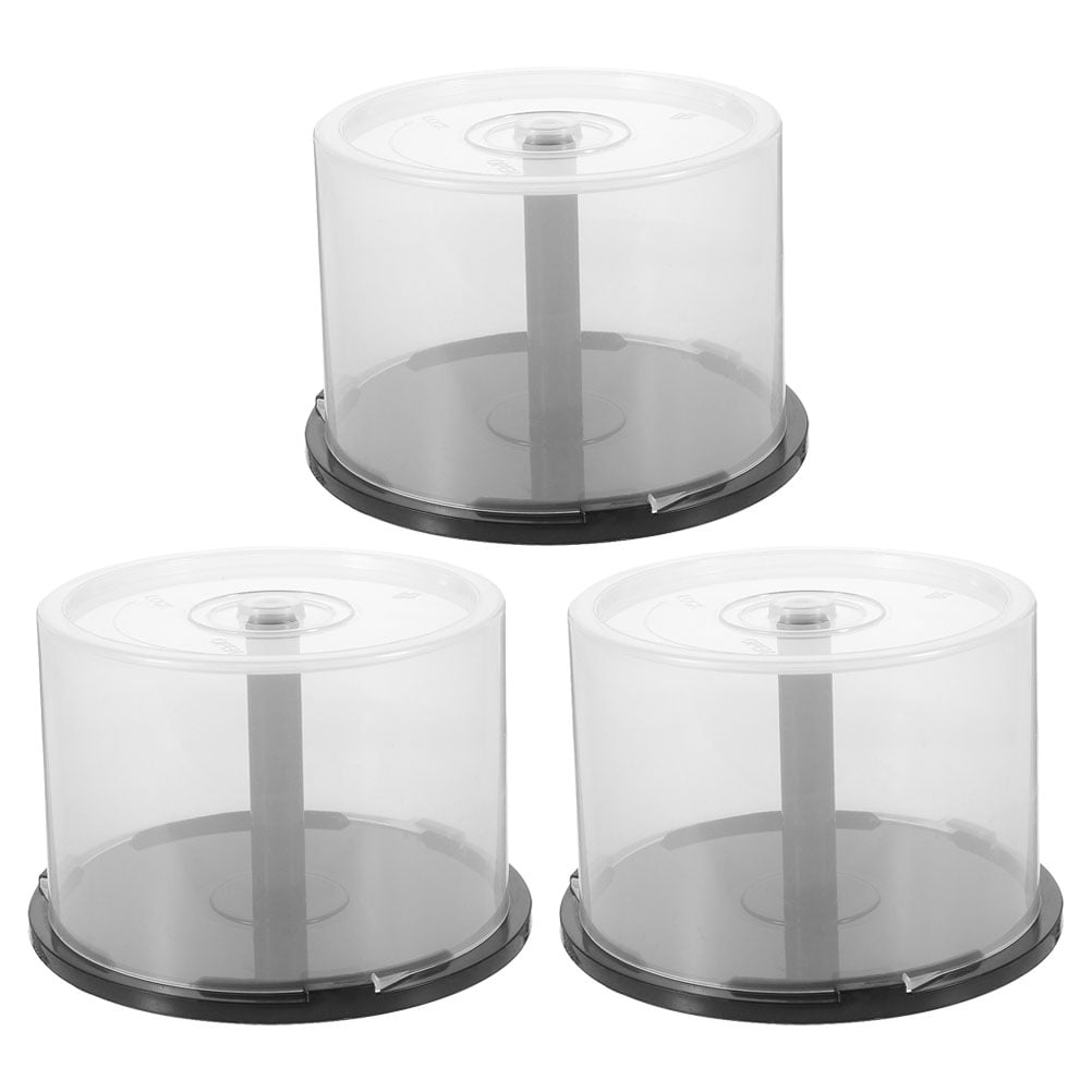 3pcs CD DVD Organizer 50 Disc Capacity Storage Case Clear Plastic ...