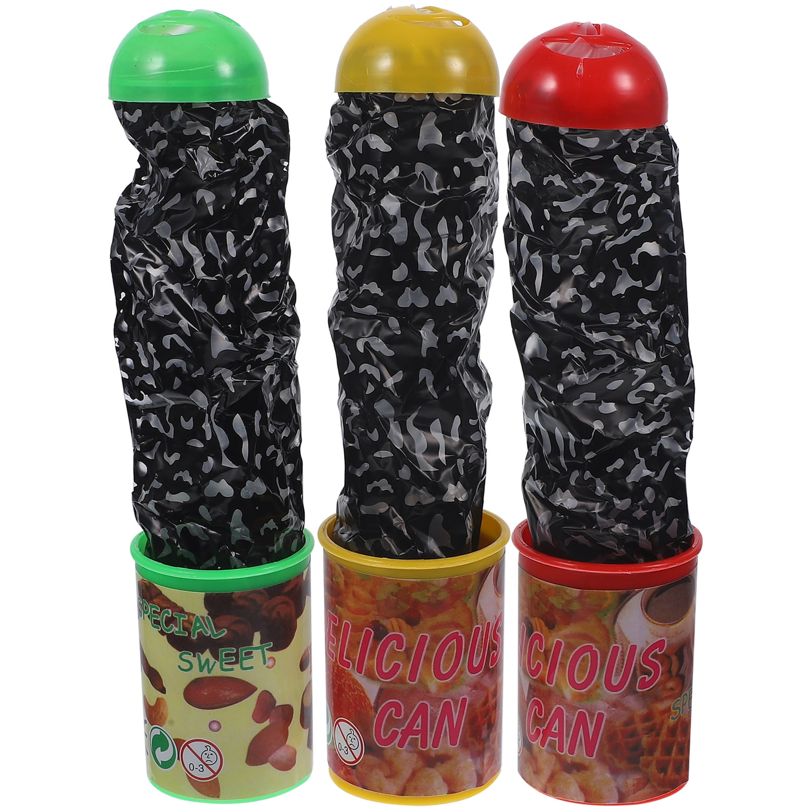 3pcs Candy Snake Can Jump Spring Snake Toy Funny Candy Jar Spoof Toy ...