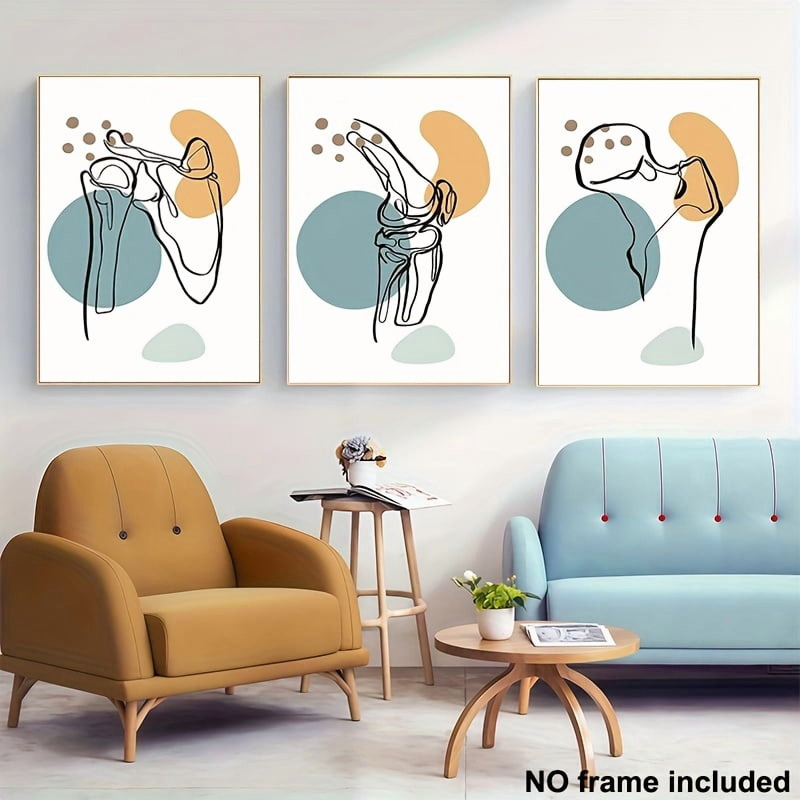 3pcs, Canvas Paintings, Unframed, 3pcs Decorative Art Set with Various ...