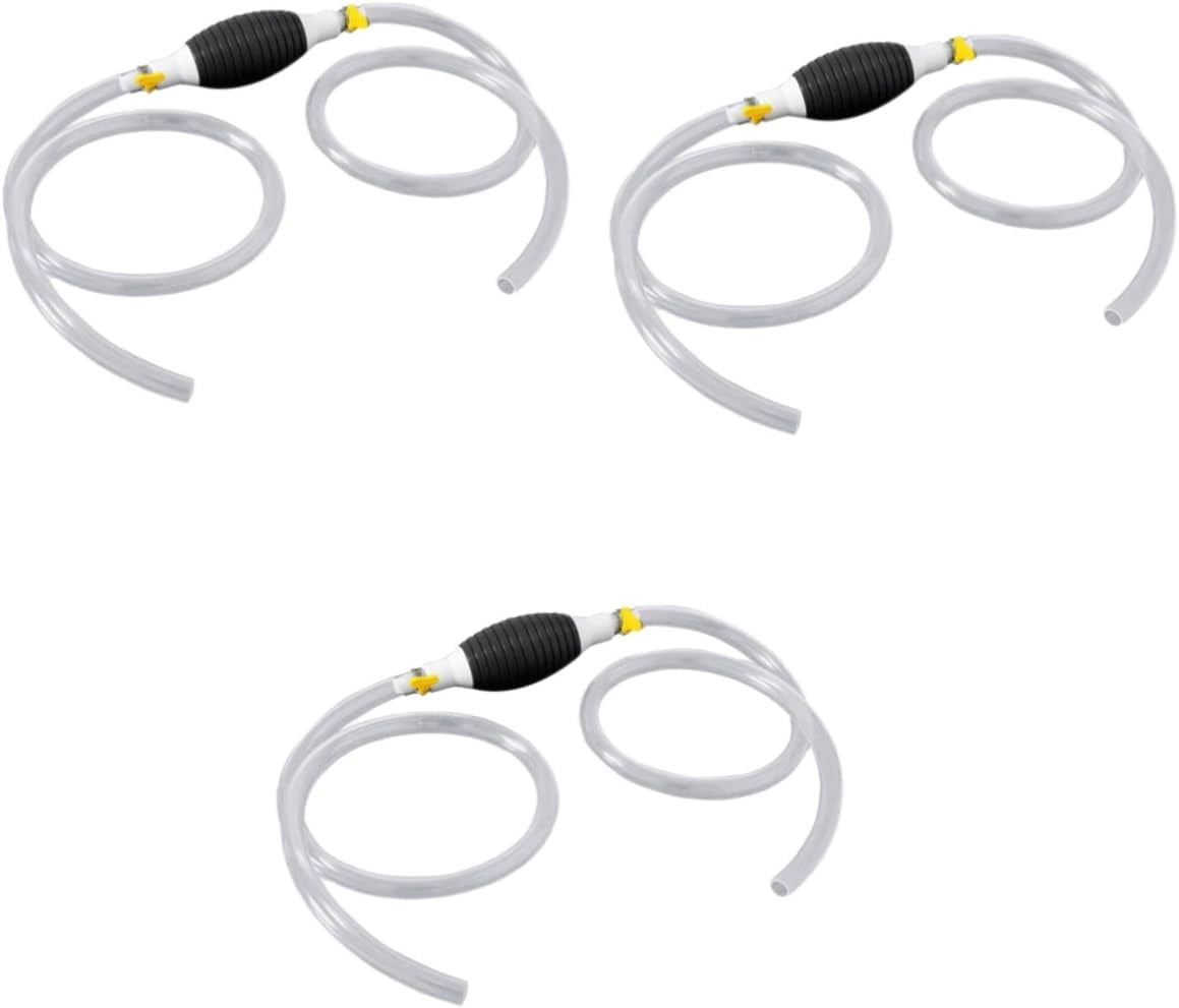 3pcs Car Fuel Tank Oil Extractor Syphon Hand Pump Gasoline Transfer ...