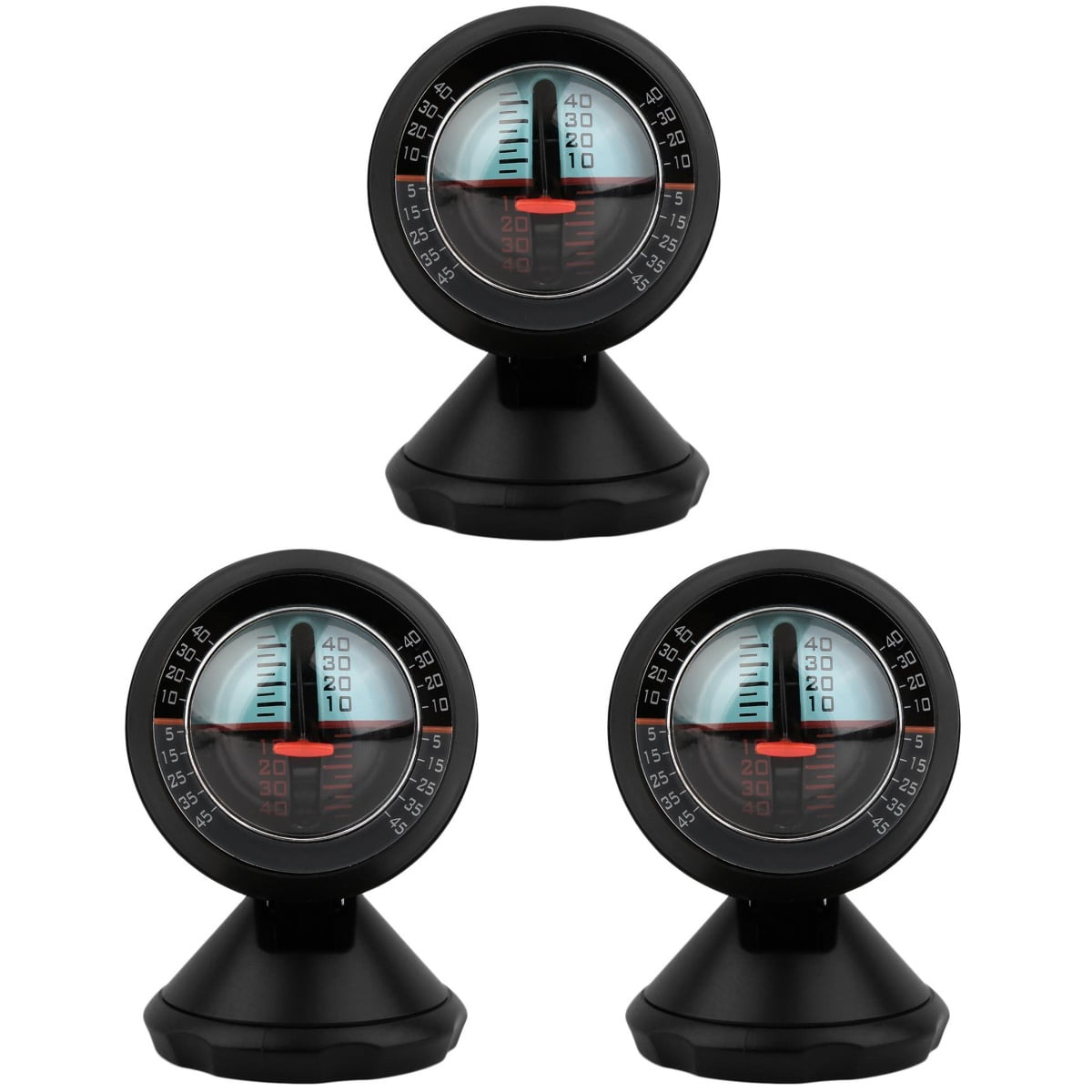 3pcs Car Inclinometer Tilt Gauge Indicator Gradient Angle Slope Level ...