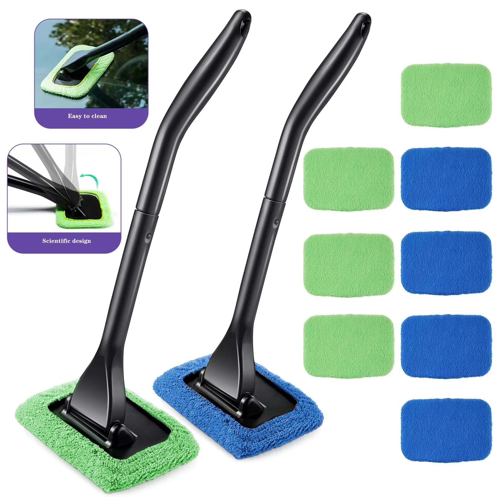 3pcs Car Window Cleaner Brush Kit Windshield Wiper Microfiber Wiper ...