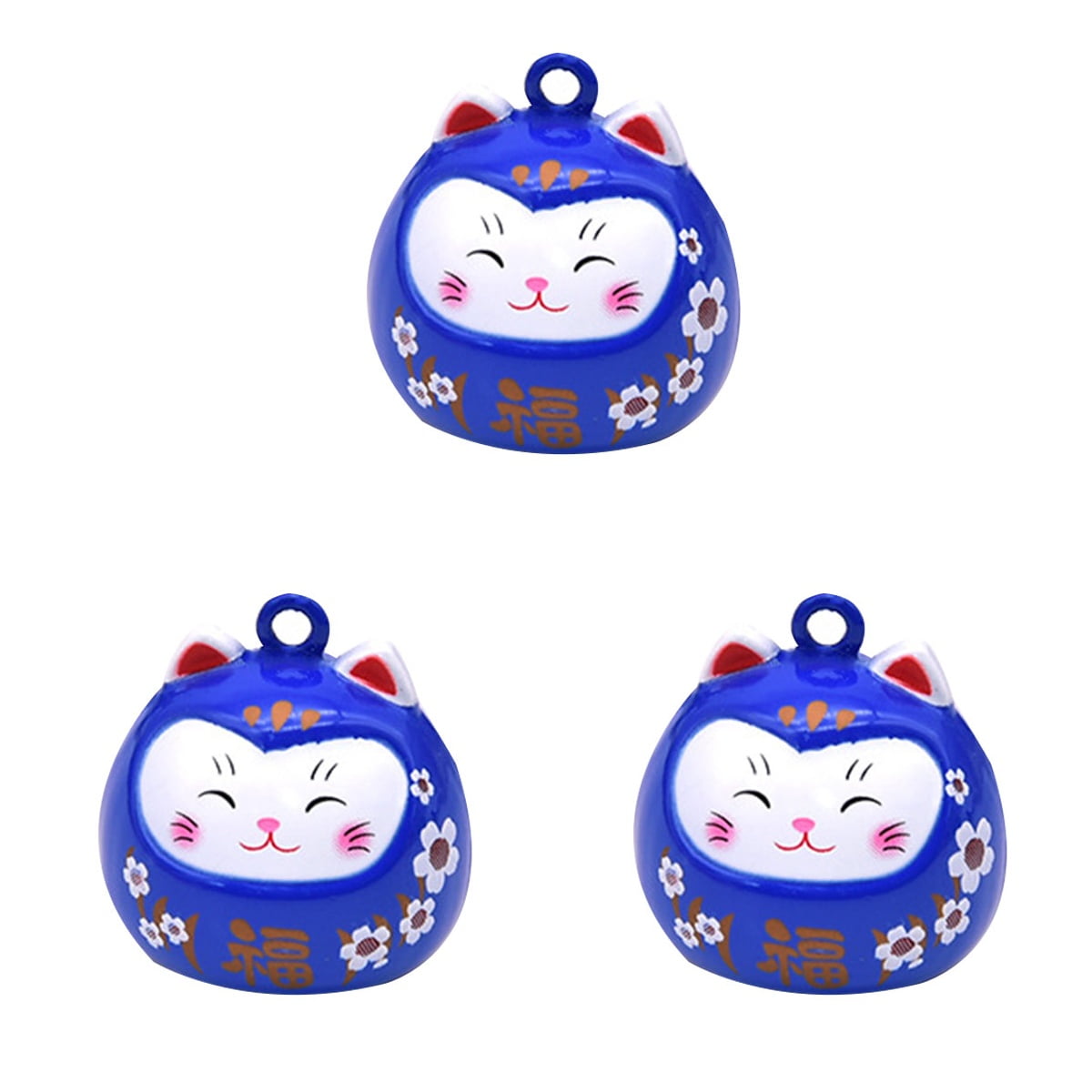 3pcs Cartoon Cat Fortune Bells Pendant Accessories Seal Japanese Water ...