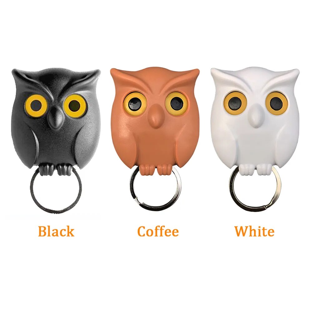 3pcs Cartoon Owl Night Hook Wall Magnetic Key Holder Magnets Hold ...