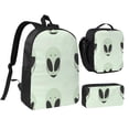 3pcs Casual Daypack 17 Inch Backpack Set Bookbag+Pencil Case+Lunch Bag ...