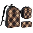 3pcs Casual Daypack 17 Inch Backpack Set Bookbag+Pencil Case+Lunch Bag ...