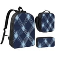 3pcs Casual Daypack 17 Inch Backpack Set Bookbag+Pencil Case+Lunch Bag ...