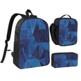 3pcs Casual Daypack 17 Inch Backpack Set Bookbag+Pencil Case+Lunch Bag ...