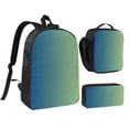 3pcs Casual Daypack 17 Inch Backpack Set Bookbag+Pencil Case+Lunch Bag ...