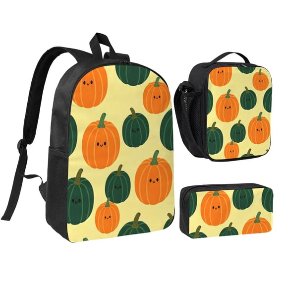 3pcs Casual Daypack 17 Inch Backpack Set Bookbag+Pencil Case+Lunch Bag ...