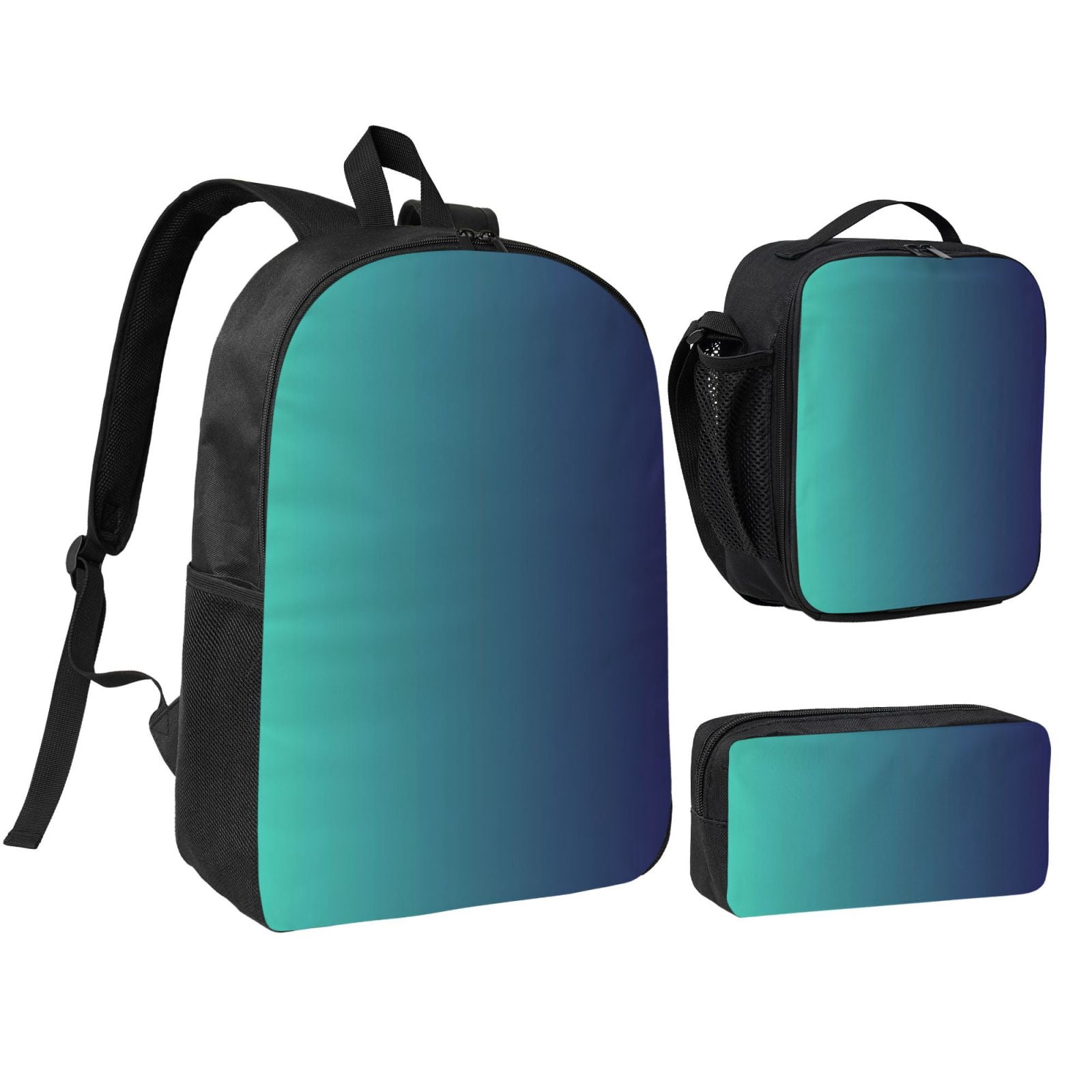 3pcs Casual Daypack 17 Inch Backpack Set Bookbag+Pencil Case+Lunch Bag ...
