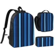 3pcs Casual Daypack 17 Inch Backpack Set Bookbag+Pencil Case+Lunch Bag ...