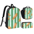 3pcs Casual Daypack 17 Inch Backpack Set Bookbag+Pencil Case+Lunch Bag ...