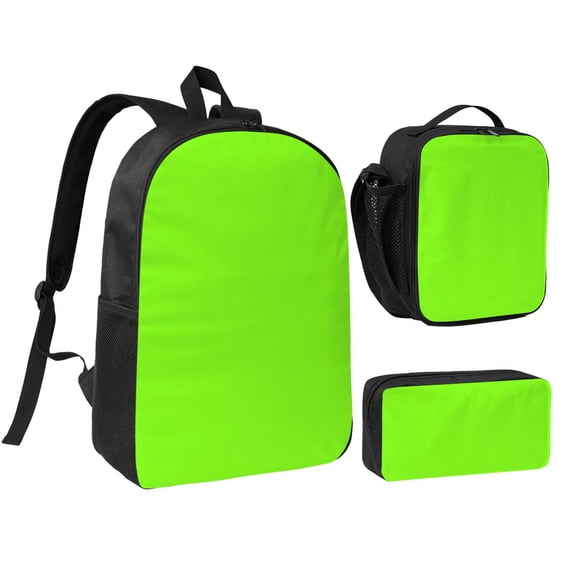 3pcs Casual Daypack 17 Inch Backpack Set Bookbag+Pencil Case+Lunch Bag ...