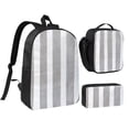 3pcs Casual Daypack 17 Inch Backpack Set Bookbag+Pencil Case+Lunch Bag ...