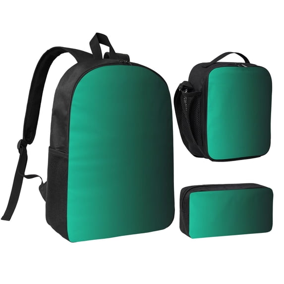 3pcs Casual Daypack 17 Inch Backpack Set Bookbag+Pencil Case+Lunch Bag ...