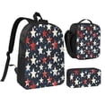 3pcs Casual Daypack 17 Inch Backpack Set Bookbag+Pencil Case+Lunch Bag ...