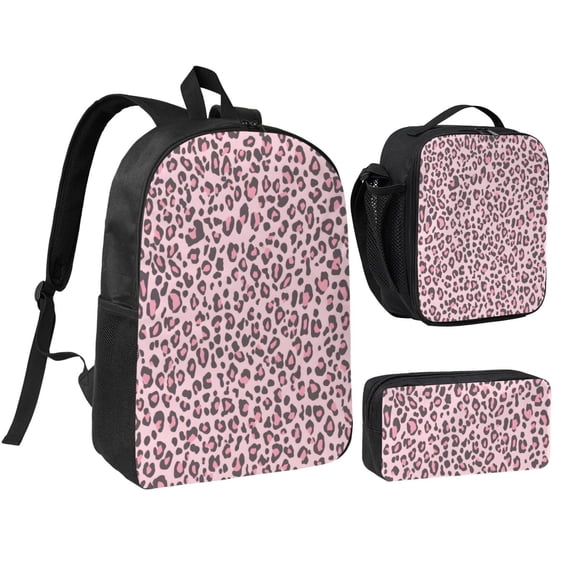 3pcs Casual Daypack 17 Inch Backpack Set Bookbag+Pencil Case+Lunch Bag ...