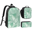 3pcs Casual Daypack 17 Inch Backpack Set Bookbag+Pencil Case+Lunch Bag ...