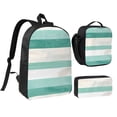 3pcs Casual Daypack 17 Inch Backpack Set Bookbag+Pencil Case+Lunch Bag ...