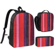 3pcs Casual Daypack 17 Inch Backpack Set Bookbag+Pencil Case+Lunch Bag ...