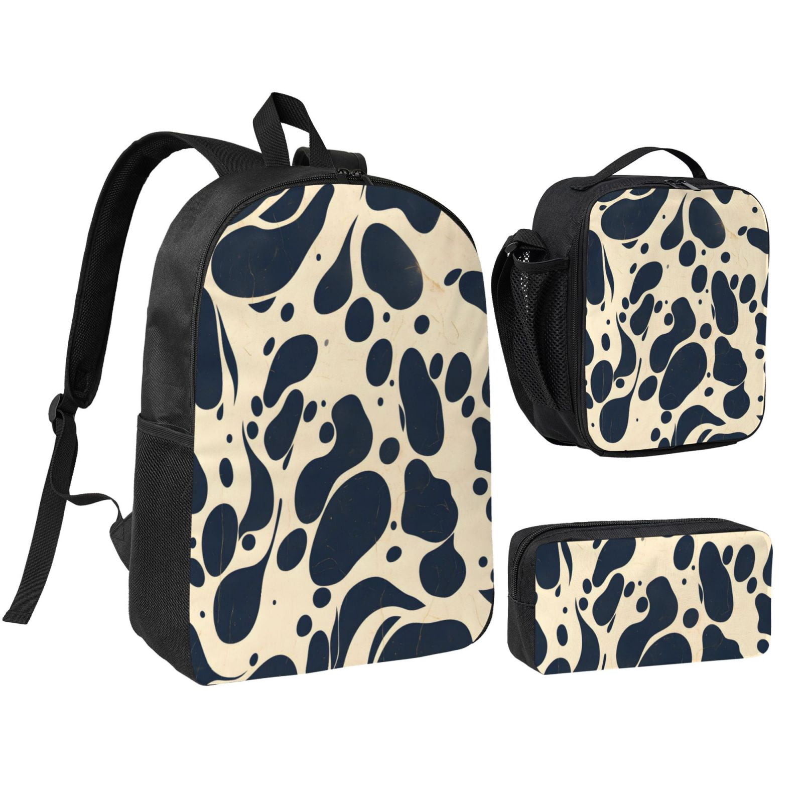 3pcs Casual Daypack 17 Inch Backpack Set Bookbag+Pencil Case+Lunch Bag ...