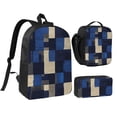 3pcs Casual Daypack 17 Inch Backpack Set Bookbag+Pencil Case+Lunch Bag ...
