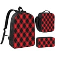 3pcs Casual Daypack 17 Inch Backpack Set Bookbag+Pencil Case+Lunch Bag ...