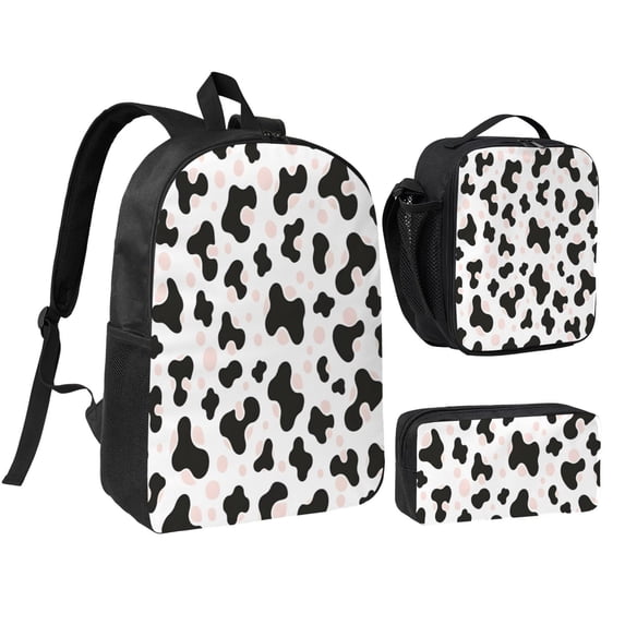 3pcs Casual Daypack 17 Inch Backpack Set Bookbag+Pencil Case+Lunch Bag ...
