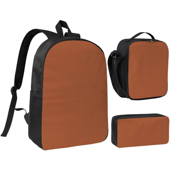 3pcs Casual Daypack 17 Inch Backpack Set Bookbag+Pencil Case+Lunch Bag ...