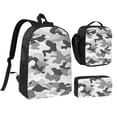 3pcs Casual Daypack 17 Inch Backpack Set Bookbag+Pencil Case+Lunch Bag ...