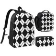 3pcs Casual Daypack 17 Inch Backpack Set Bookbag+Pencil Case+Lunch Bag ...