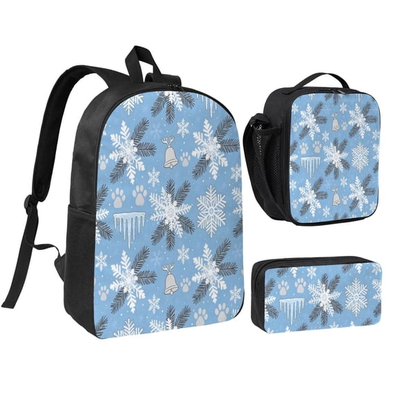 3pcs Casual Daypack 17 Inch Backpack Set Bookbag+Pencil Case+Lunch Bag ...