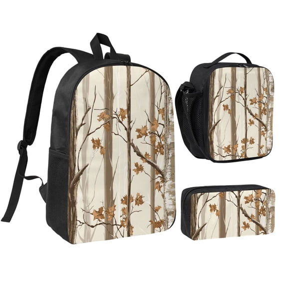 3pcs Casual Daypack 17 Inch Backpack Set Bookbag+Pencil Case+Lunch Bag ...