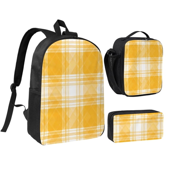 3pcs Casual Daypack 17 Inch Backpack Set Bookbag+Pencil Case+Lunch Bag ...