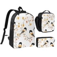3pcs Casual Daypack 17 Inch Backpack Set Bookbag+Pencil Case+Lunch Bag ...