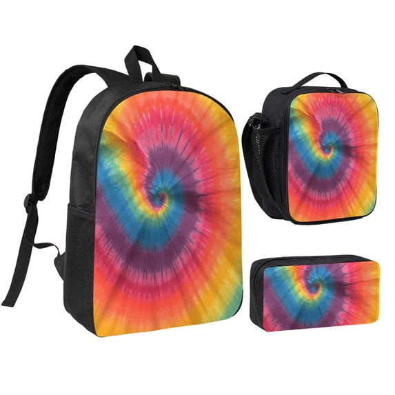 3pcs Casual Daypack 17 Inch Backpack Set Bookbag+Pencil Case+Lunch Bag ...