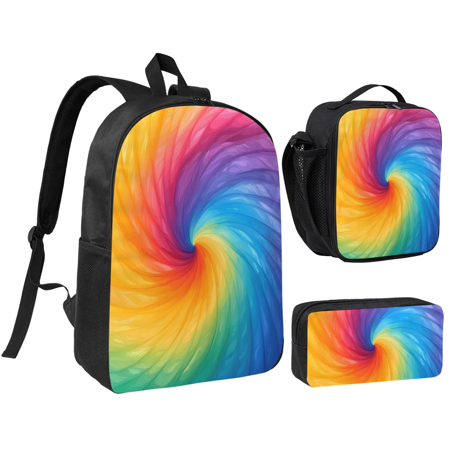 3pcs Casual Daypack 17 Inch Backpack Set Bookbag+Pencil Case+Lunch Bag ...