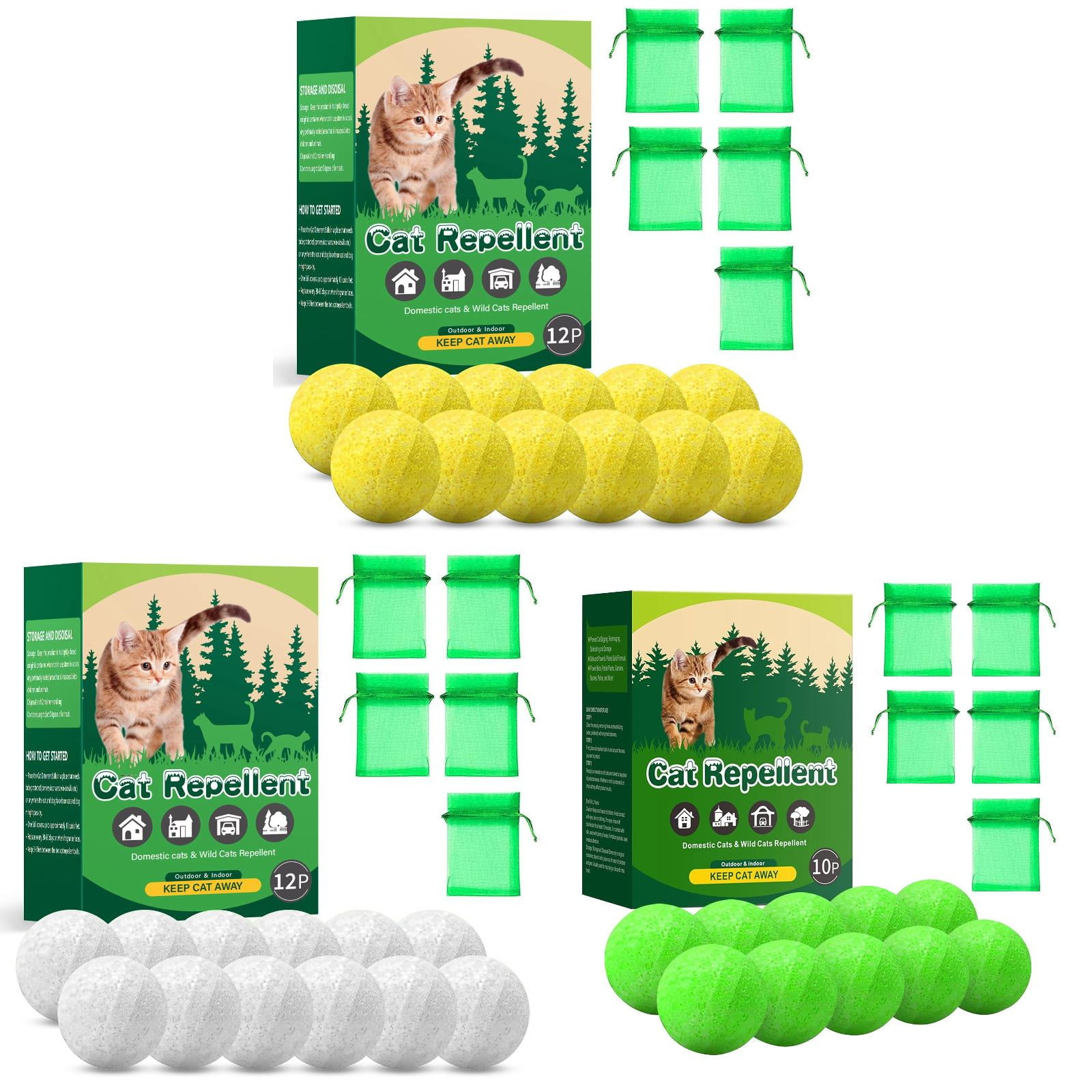 (3pcs)Cat Repellent Outdoor, Dog Repellent, Natural Peppermint Oil Cat ...