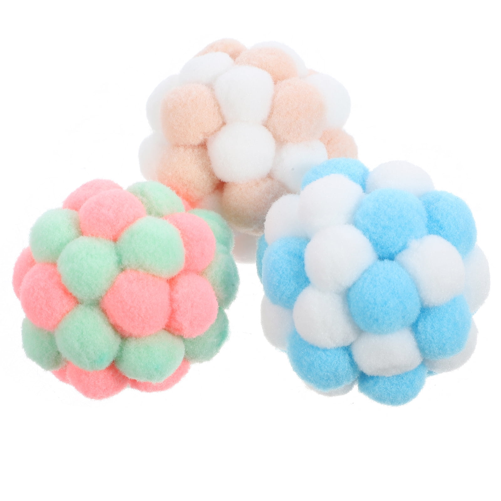 3pcs Cat Scratch Ball Indoor Cat Scratching Toys Built-in Bell Plush ...