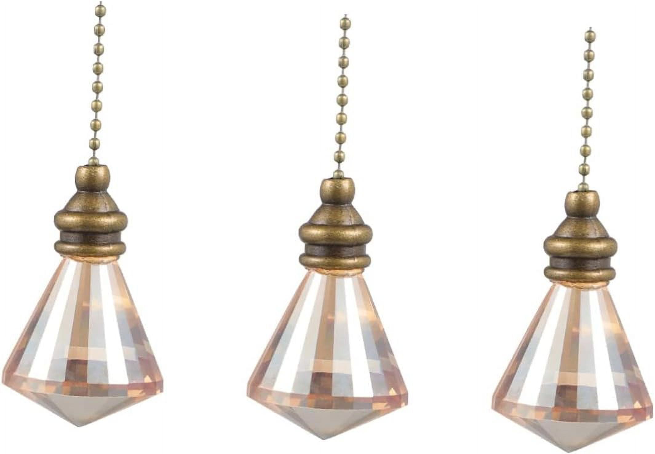 3pcs Ceiling Fan Pendant Finials for Lamps Diamond Decor Diamond ...