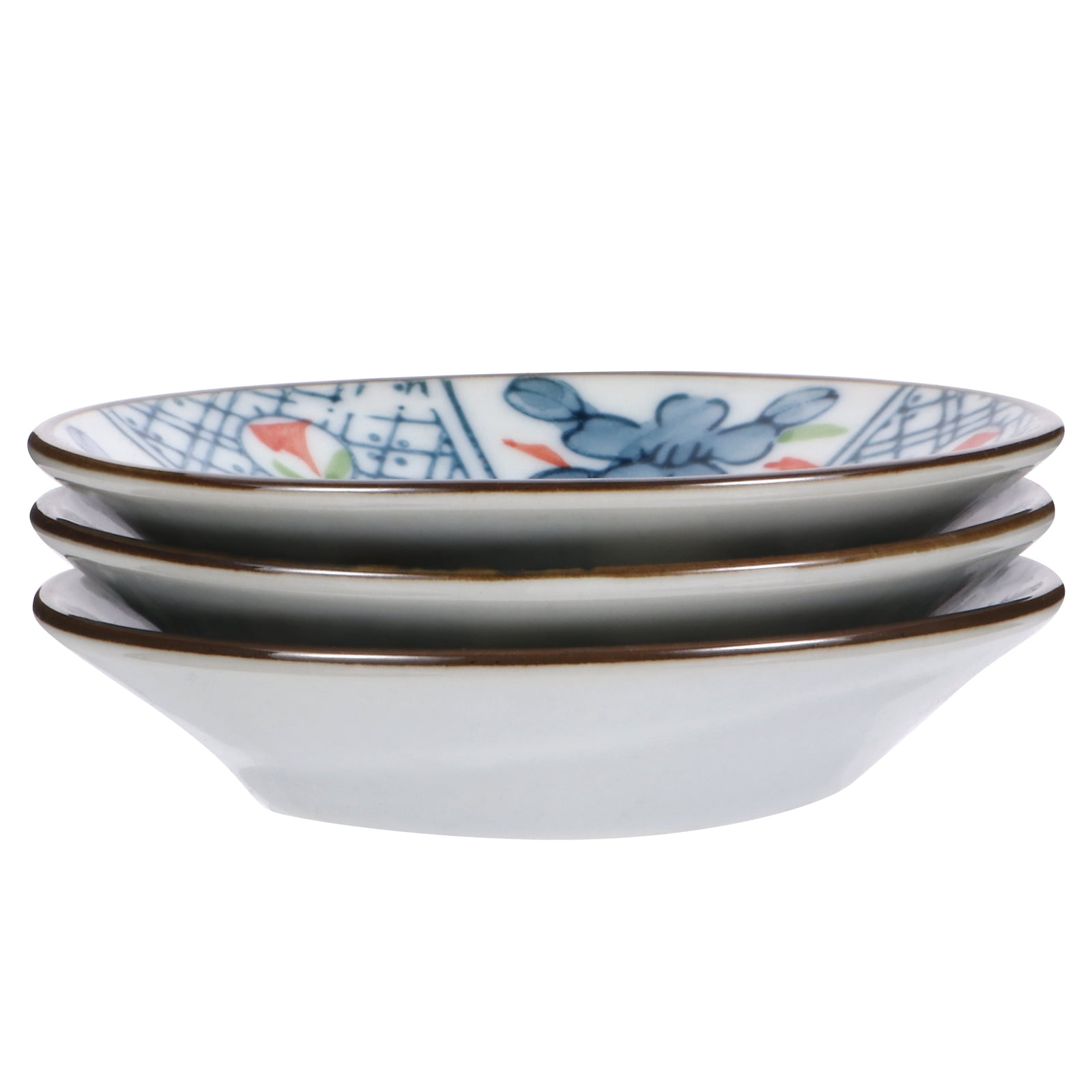 3pcs Ceramic Appetizer Plates Salad Plates Dinner Shallow Plates Tea ...