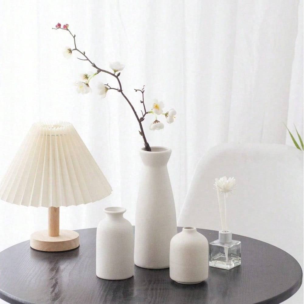3pcs Ceramic Matte Vase For Home Decor, Modern And Minimalist ...