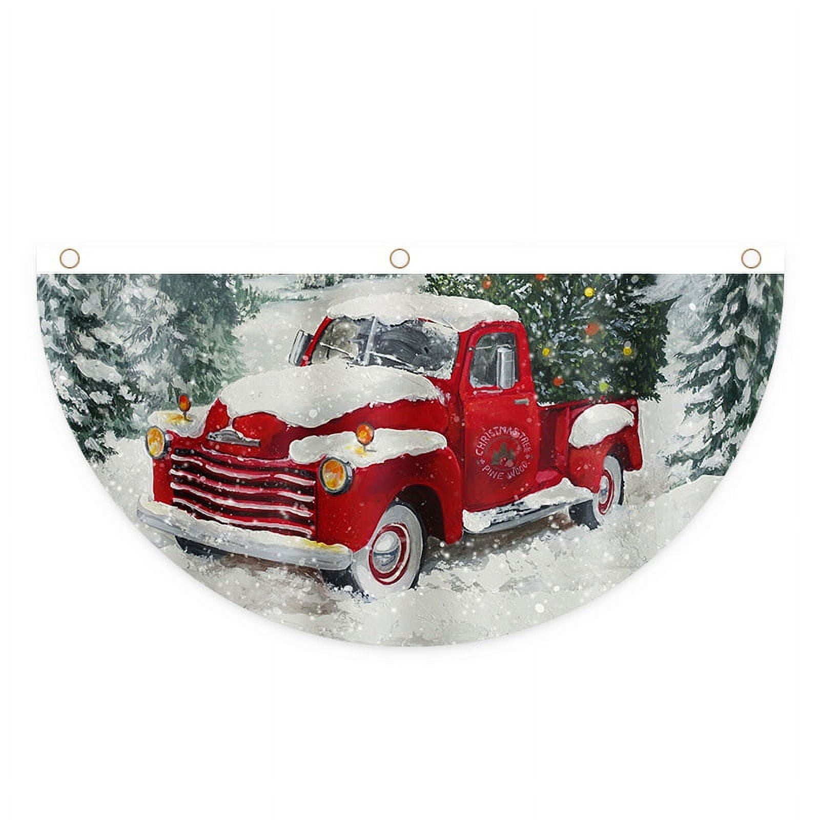 3pcs Christmas Bunting Flags for Outdoor, 1.5 x 3Feet Buffalo Check Fan ...