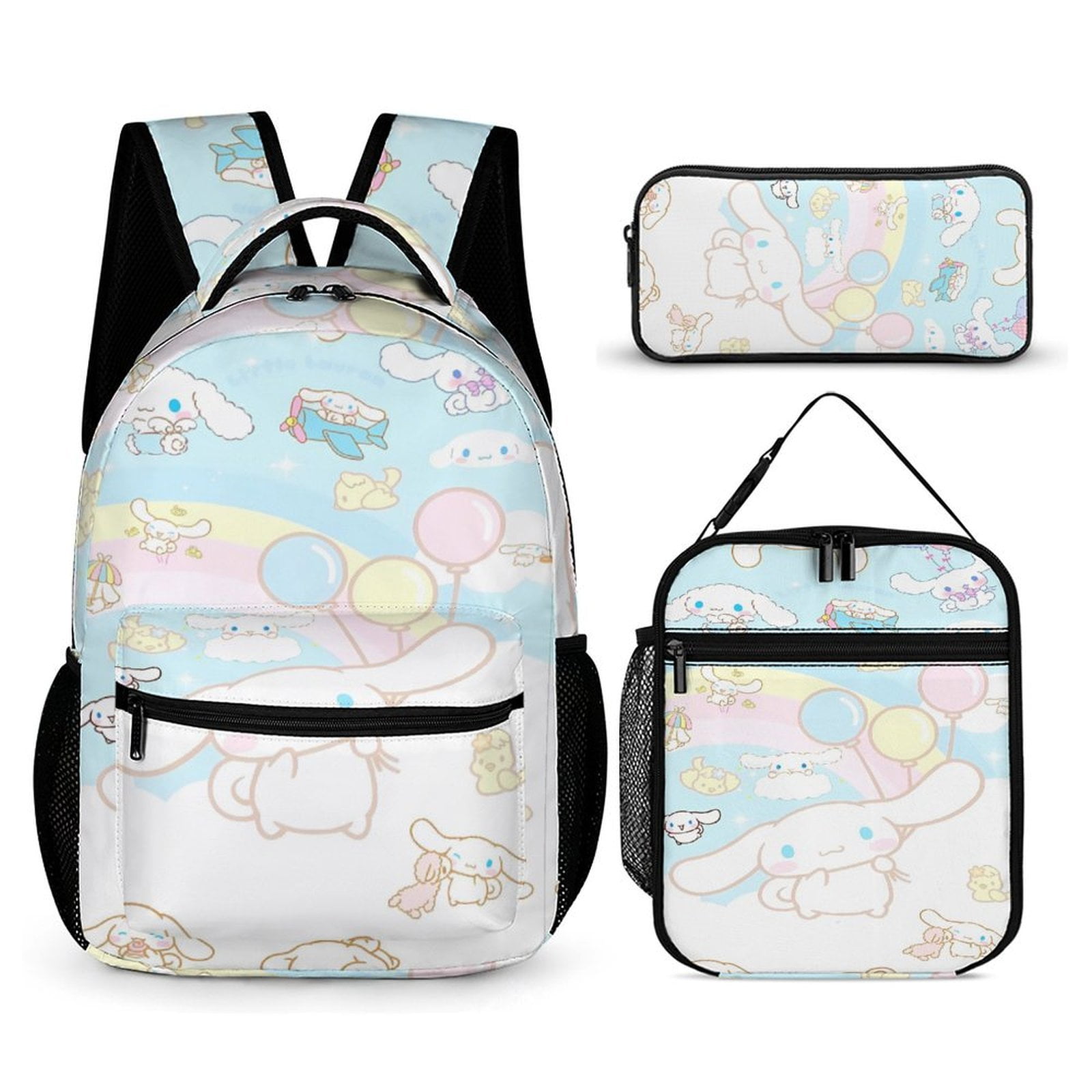 3pcs Cinnamoroll Backpack Set, Multi-functional Laptop Bag 17in Water ...