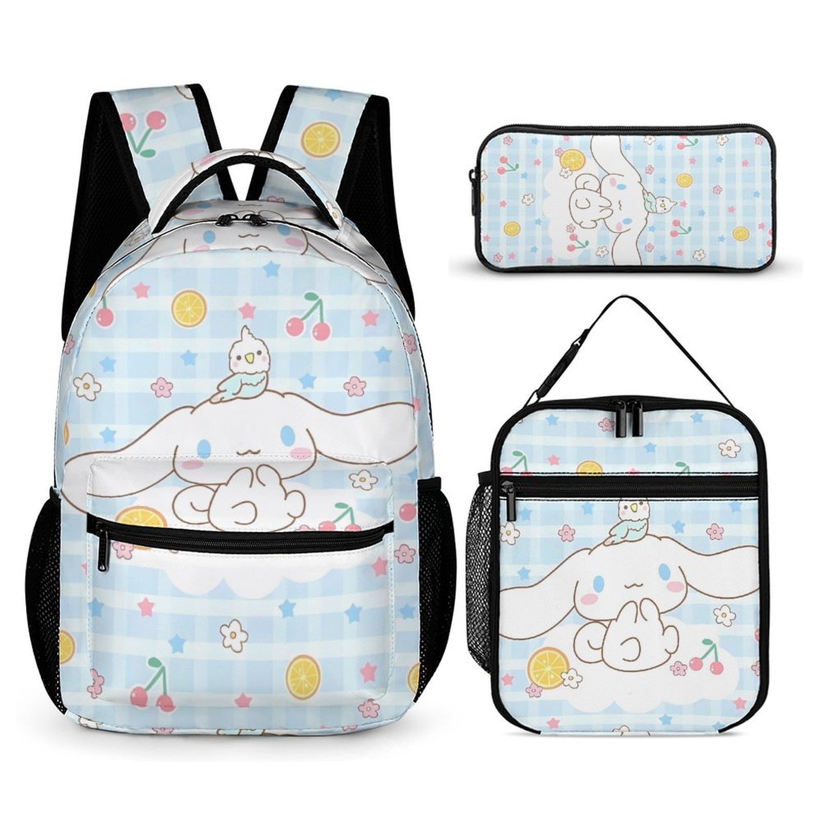 3pcs Cinnamoroll Backpack Set, Multi-functional Laptop Bag 17in Water ...