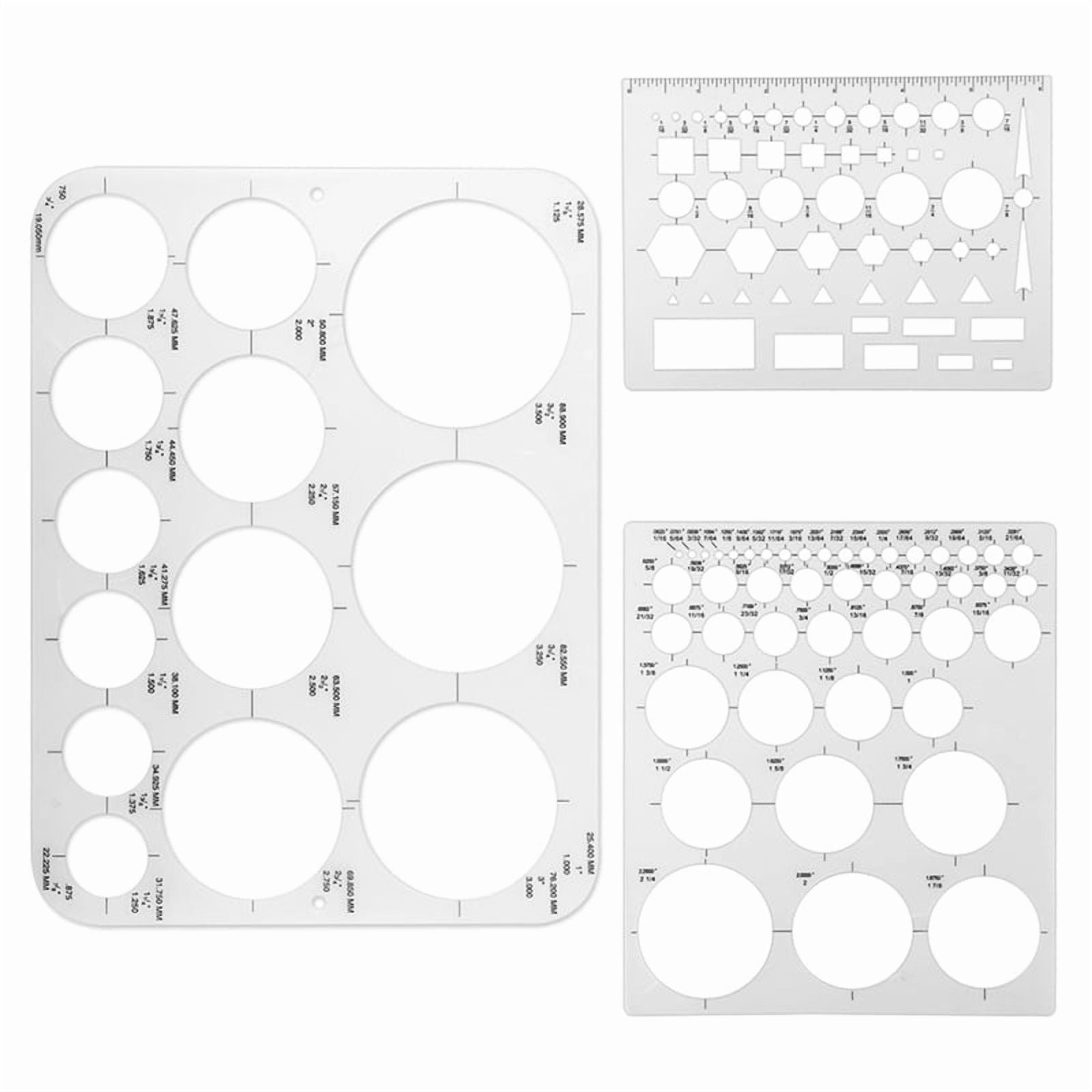 3pcs Circle Templates for Drafting Flexible Circle Stencils with ...