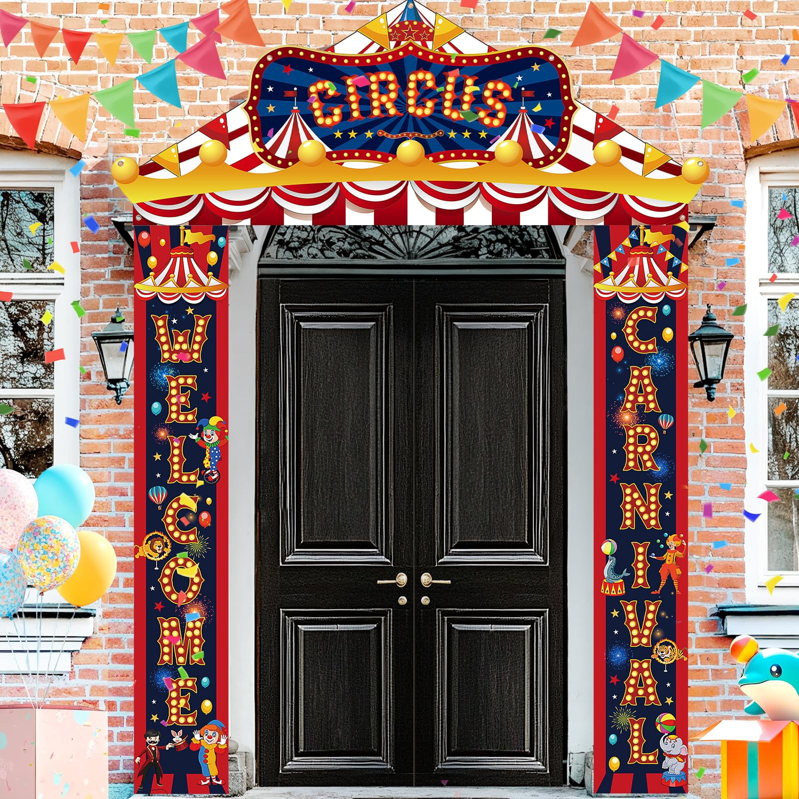3pcs Circus Carnival Theme Party Decorations Banner Welcome Carnival ...