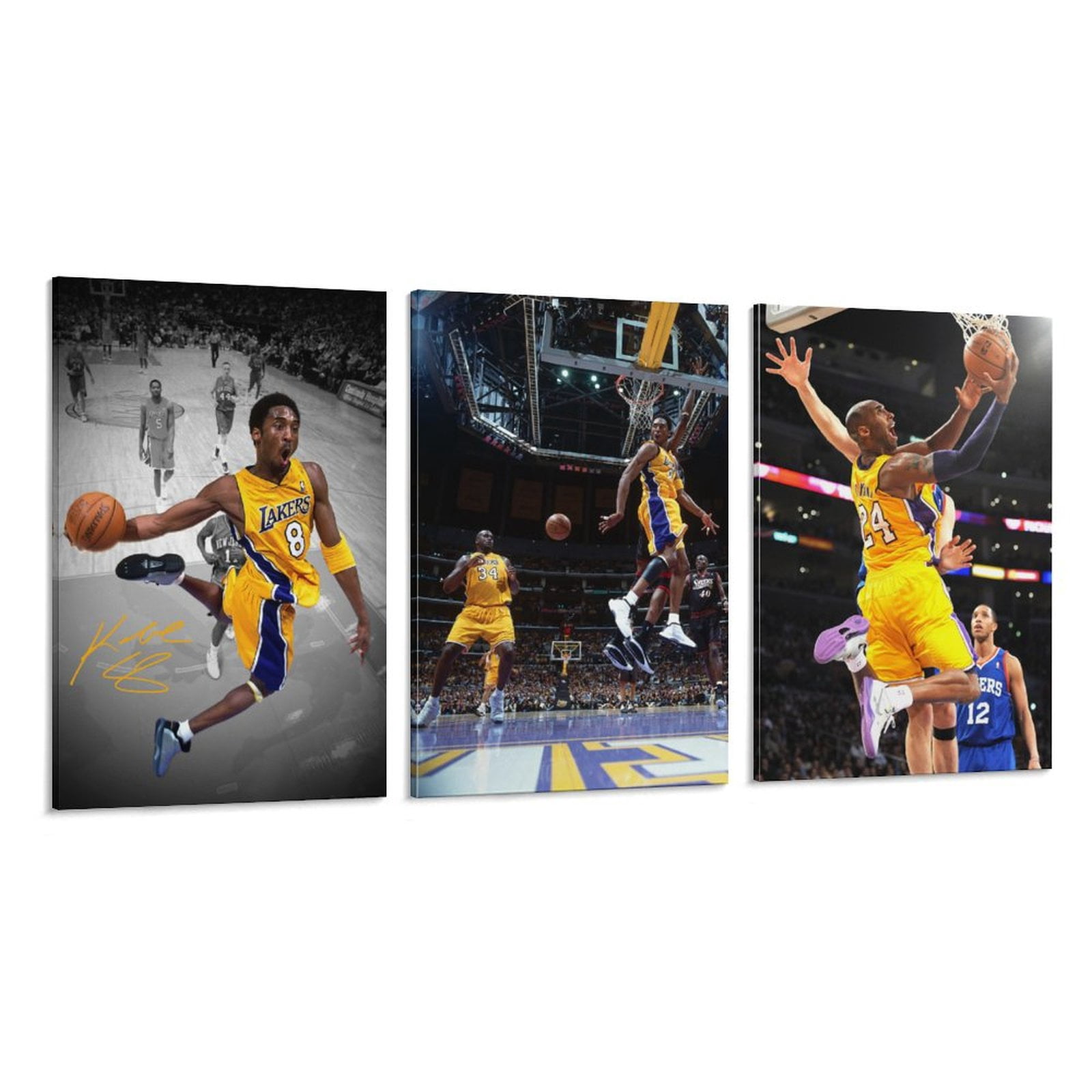 3pcs Classic Slam Dunk Basketball Players Kobe Painting On Canvas Wall ...